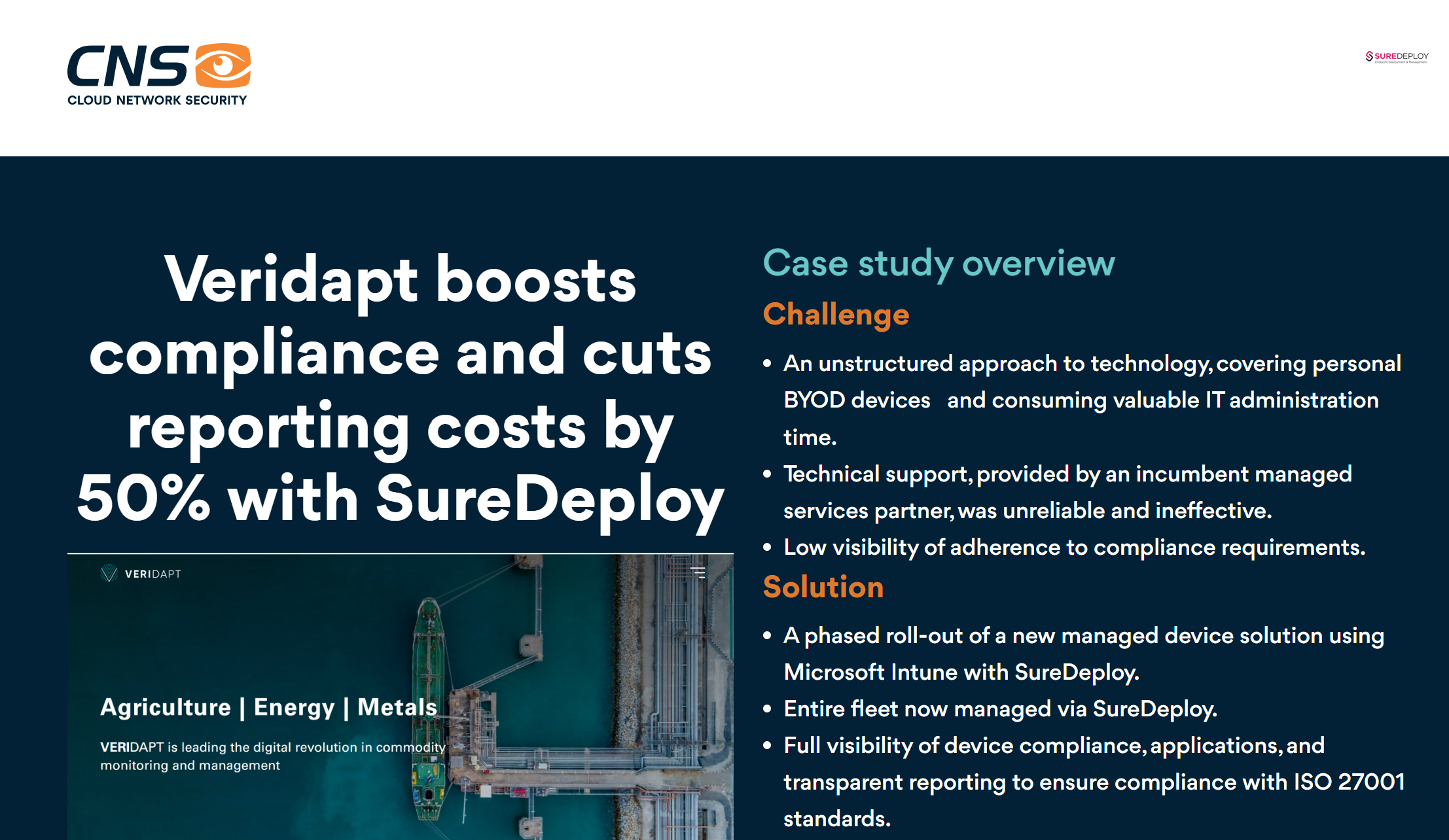 Veridapt: Intune Orchestrated by Suredeploy Case study